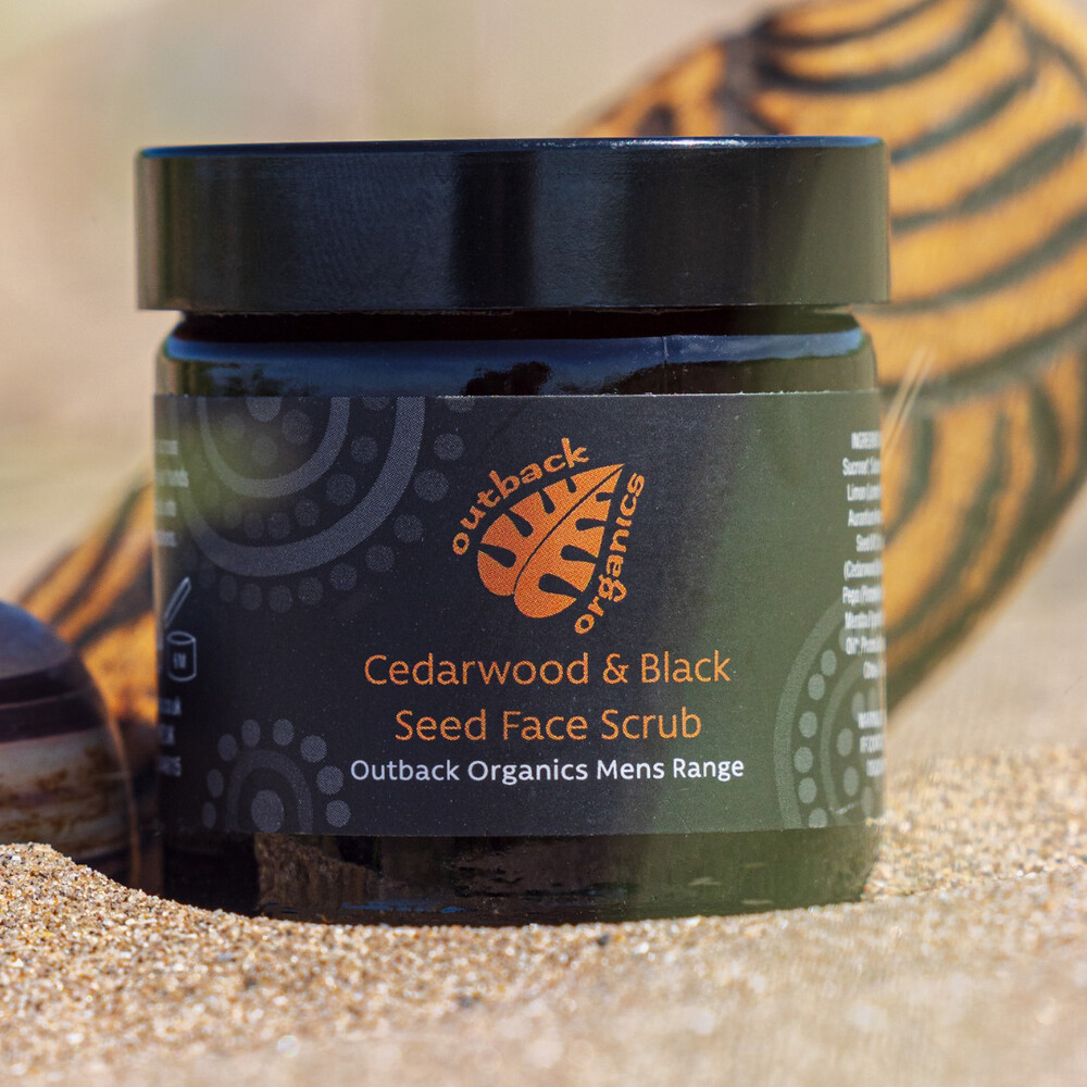 Cedarwood & Black Seed Face Scrub 60ml | Shop | Outback Organics